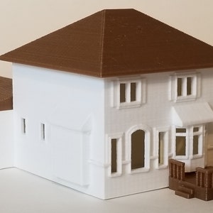 N Scale Suburban Home #2 - Model Building Kit - 3D Printed in PLA ...