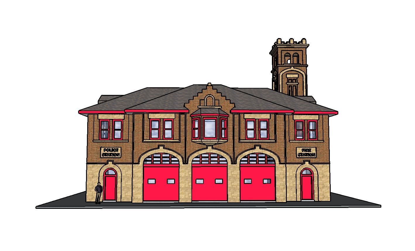 N Scale Vintage Fire Station: 3D Printed Replica - Etsy