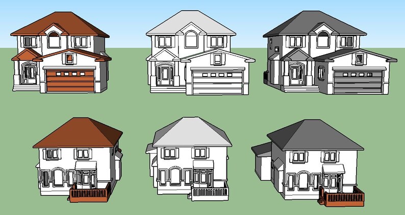 N Scale Suburban Home 2 Model Building Kit 3D Printed in - Etsy