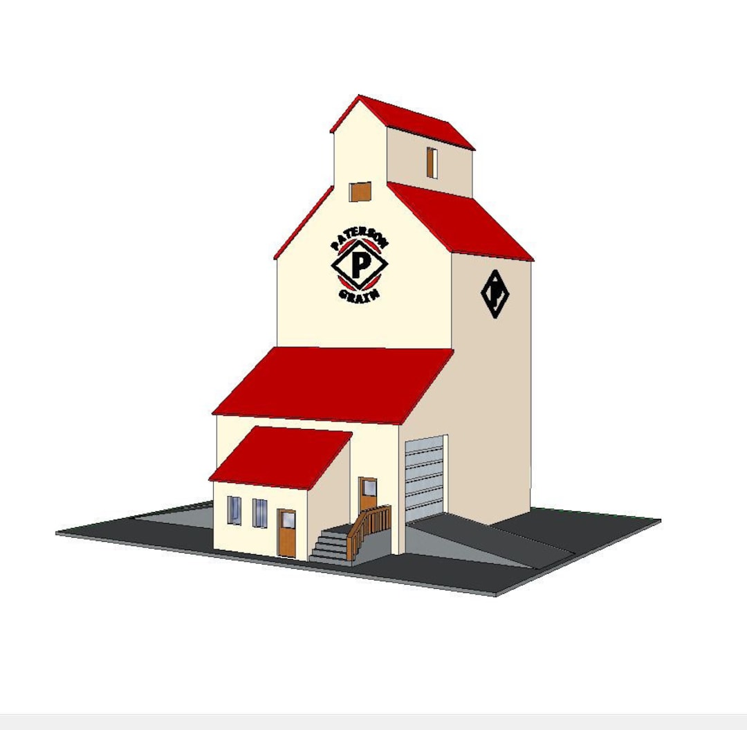 N Scale Grain Elevator (paterson Grain): 3D Printed Creation - Etsy