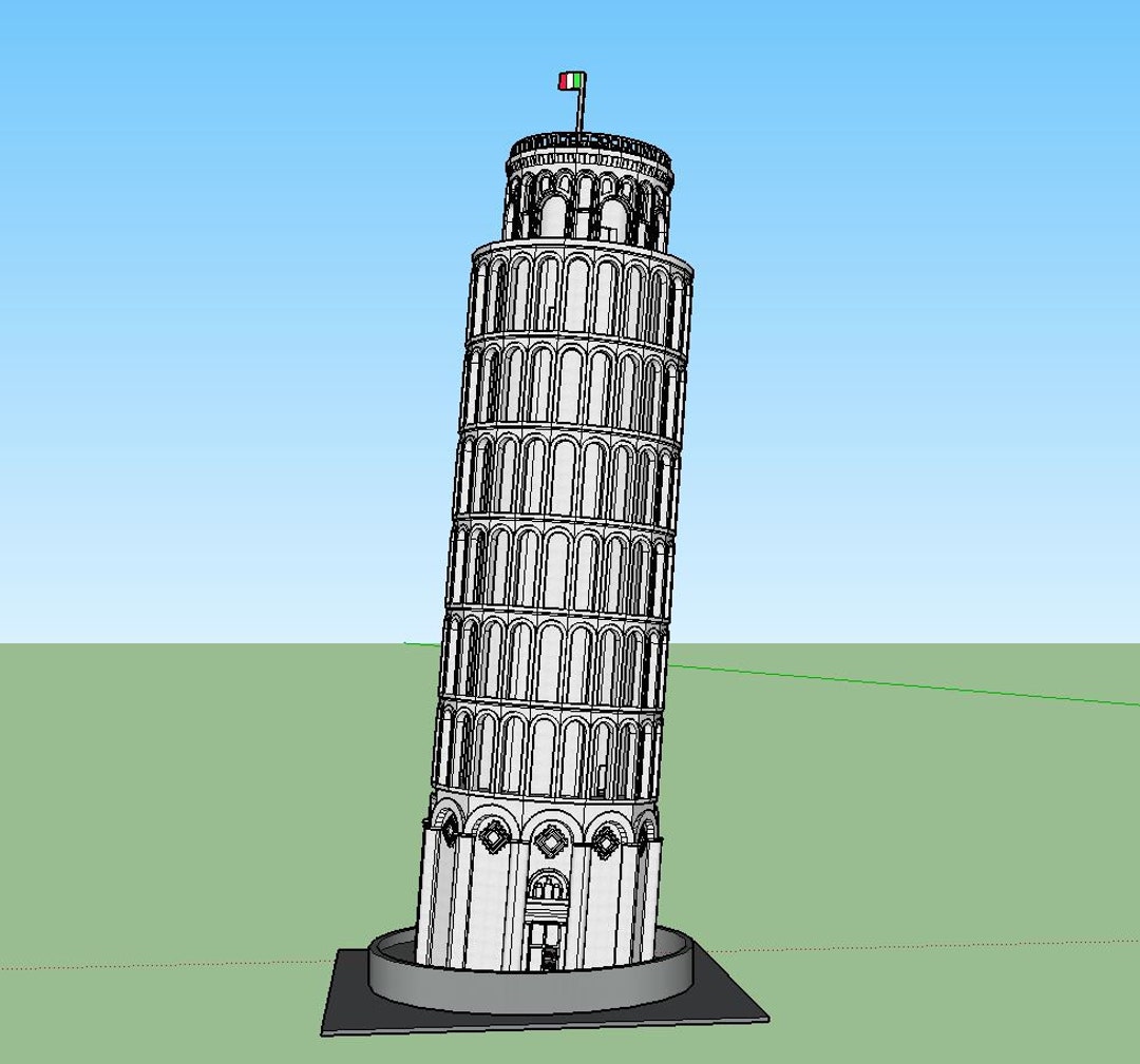 N Scale Leaning Tower of Pisa Model: 3D Printer STL (digital Download ...