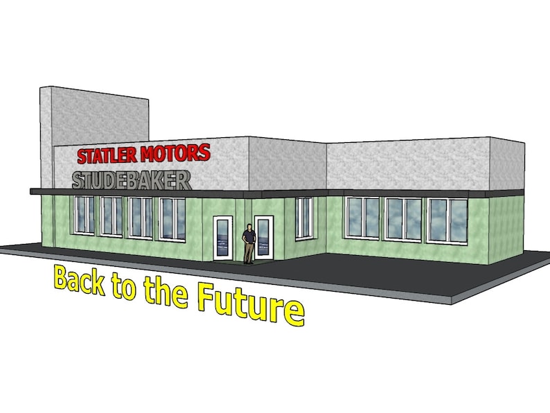 BTTF Hill Valley Statler Motors N Scale Replica Model Building - Etsy ...