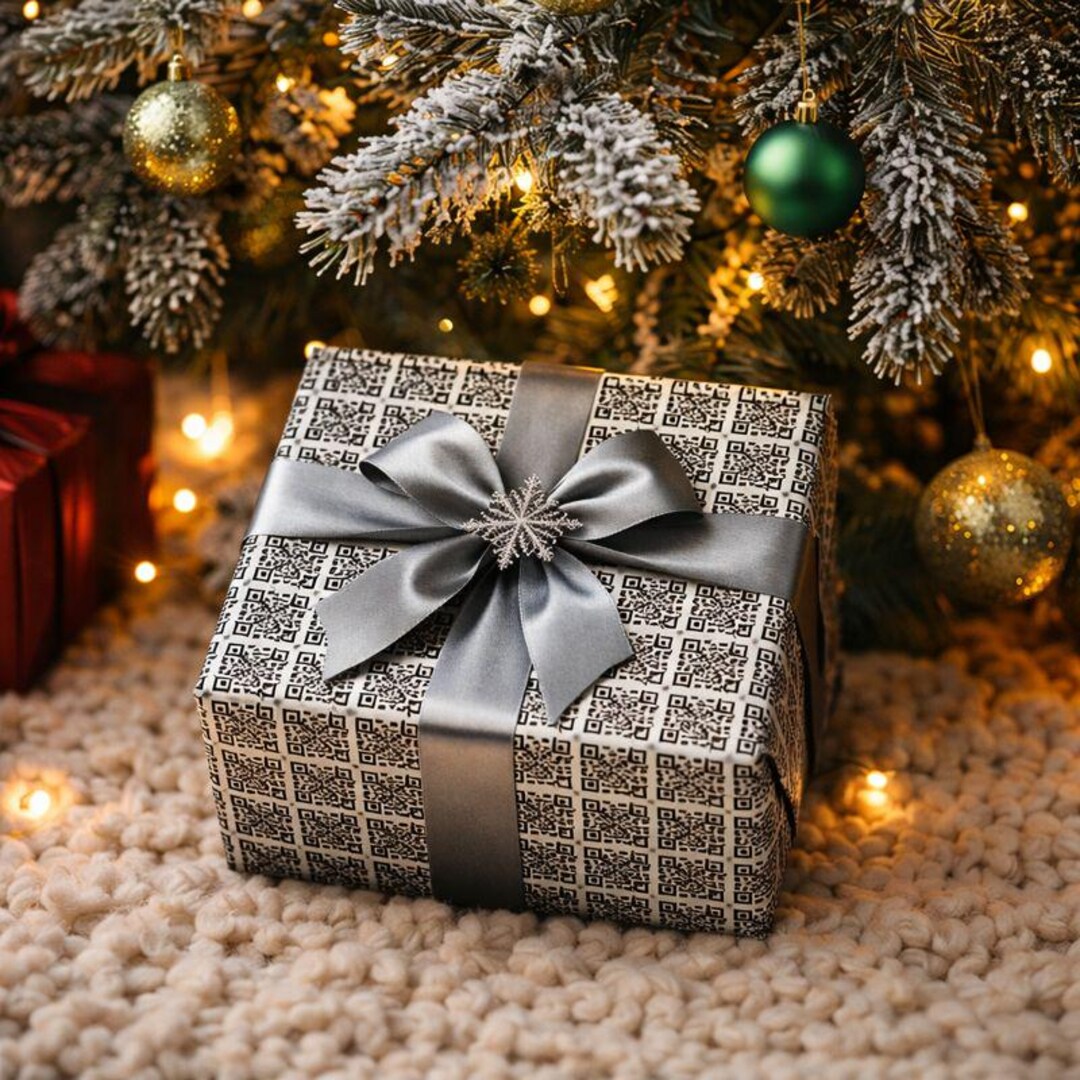 Rick Astley QR Code Gift Wrap – Unique Geeky Christmas Wrapping Paper ...
