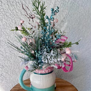 Whimsical Nutcracker Coffee Mug Arrangement, Christmas Kitchen Decor, Holiday Arrangement for ...