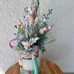 Whimsical Nutcracker Coffee Mug Arrangement, Christmas Kitchen Decor, Holiday Arrangement for ...