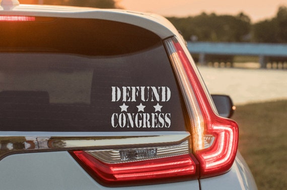 Defund Congress Car Decal Vinyl Sticker - Etsy