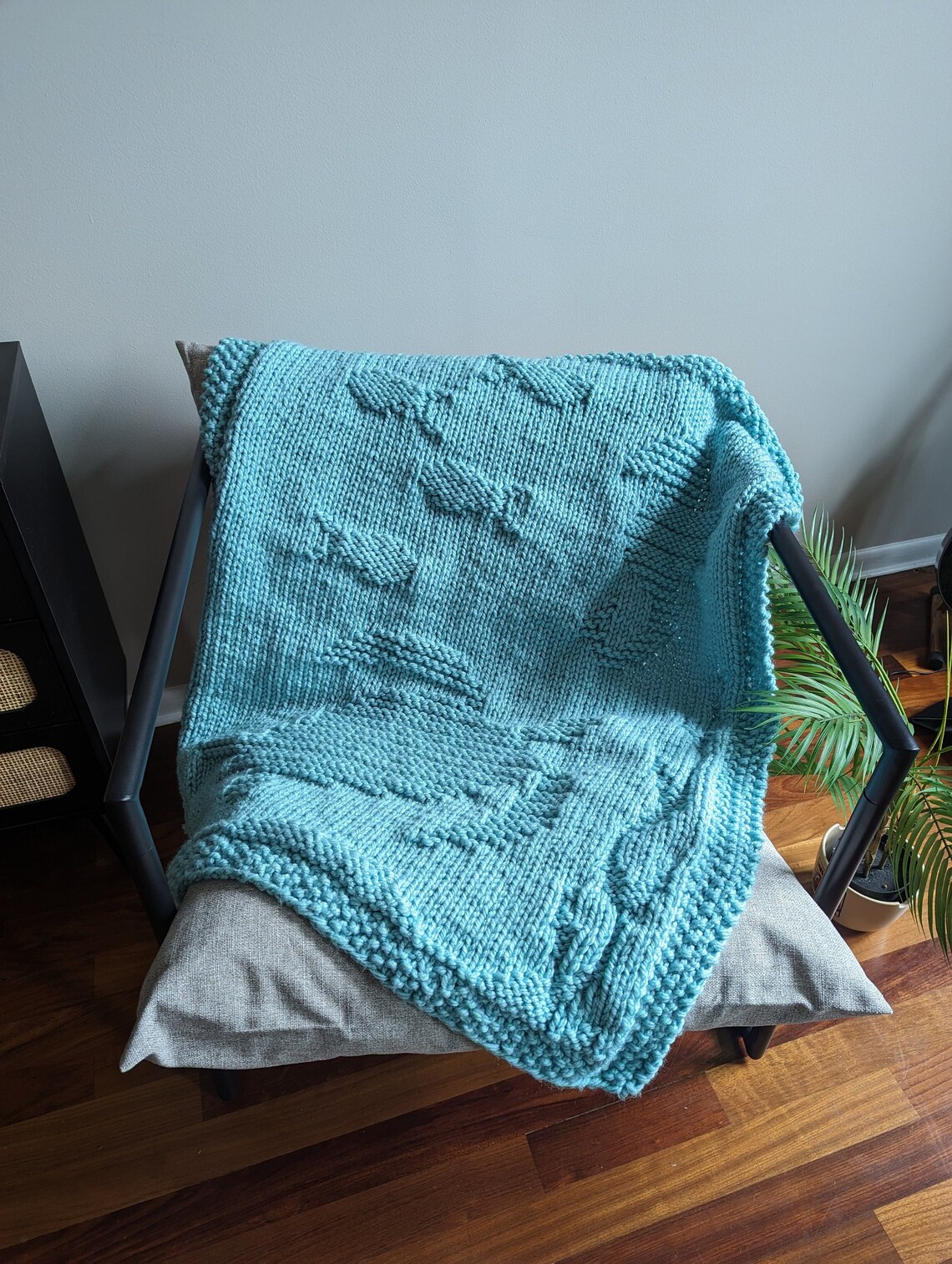 Knitting Pattern, Baby Blanket, Chunky Yarn, Under the Sea, Instant ...
