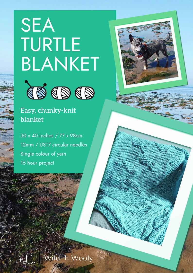 Knitting Pattern, Baby Blanket, Chunky Yarn, Under the Sea, Instant ...