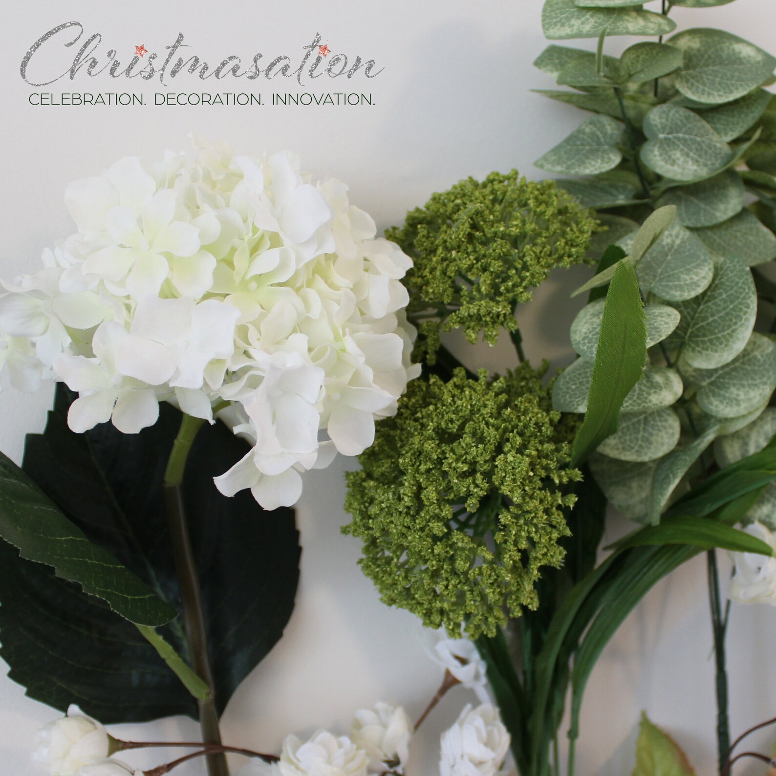 Hanging Hydrangea Floral Wall Art: Wood Vase, Eucalyptus & Queen Anne's ...