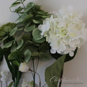 Hanging Hydrangea Floral Wall Art: Wood Vase, Eucalyptus & Queen Anne's ...