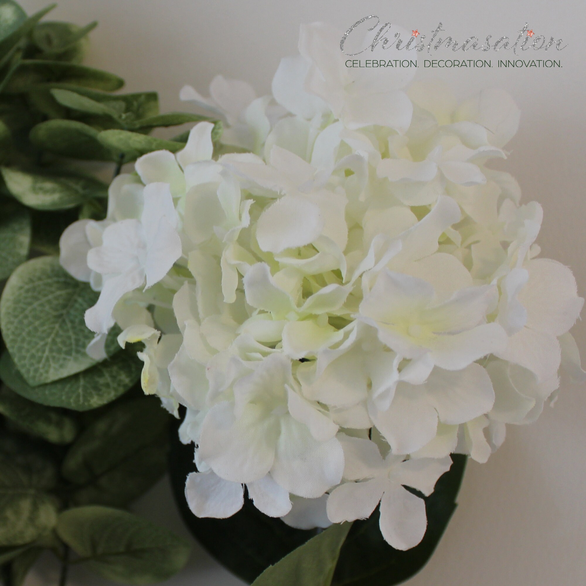 Hanging Hydrangea Floral Wall Art: Wood Vase, Eucalyptus & Queen Anne's ...