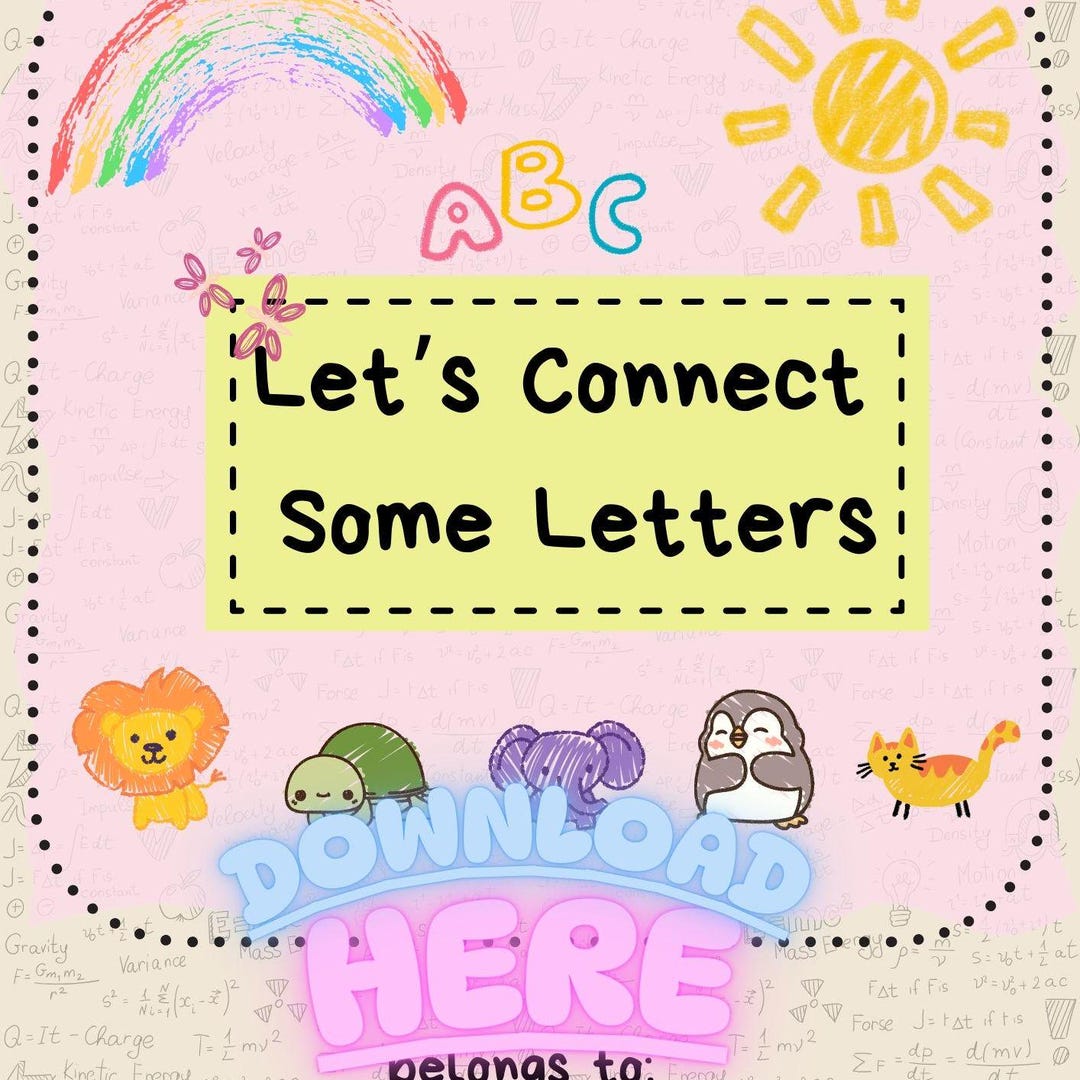 Connecting ABC Letters Worksheet - Learning Made Fun! - Etsy