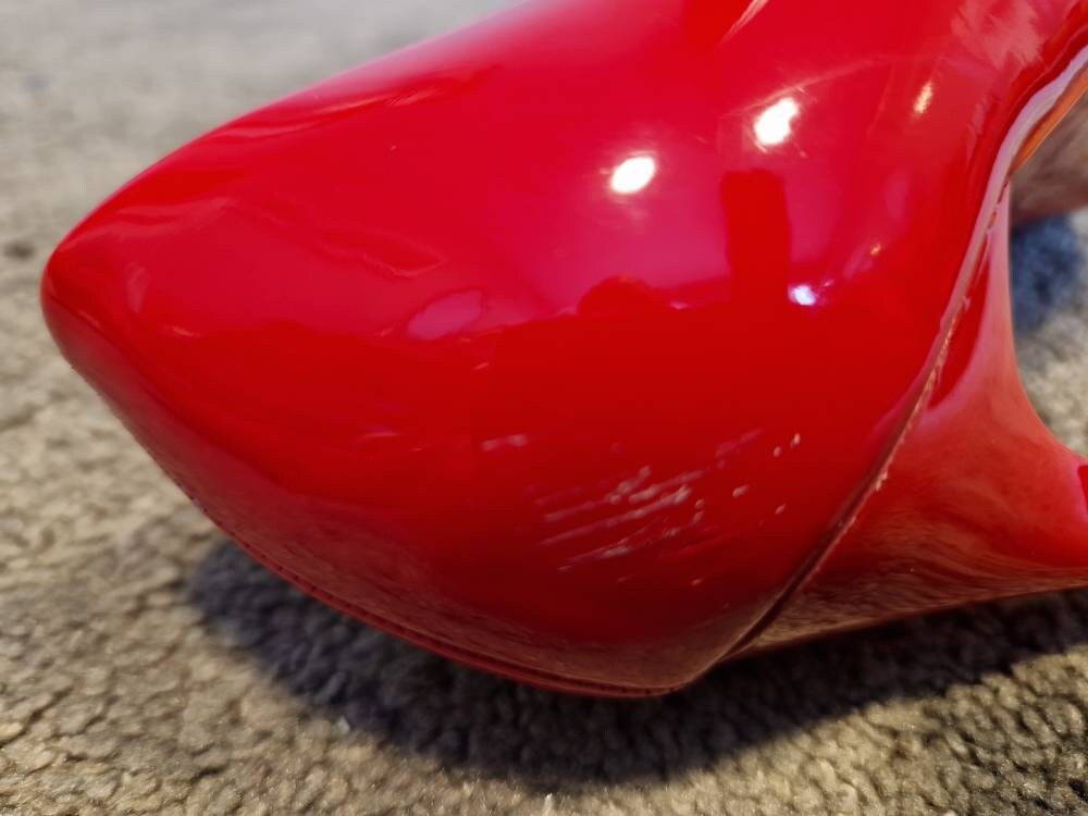 Sexy Laquer Red High Pointed Heels Size 39 - Etsy