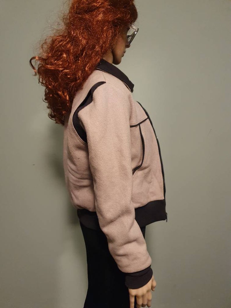 Vintage 80s Pilot Bomber Jacket Beige Wool Size S/M - Etsy