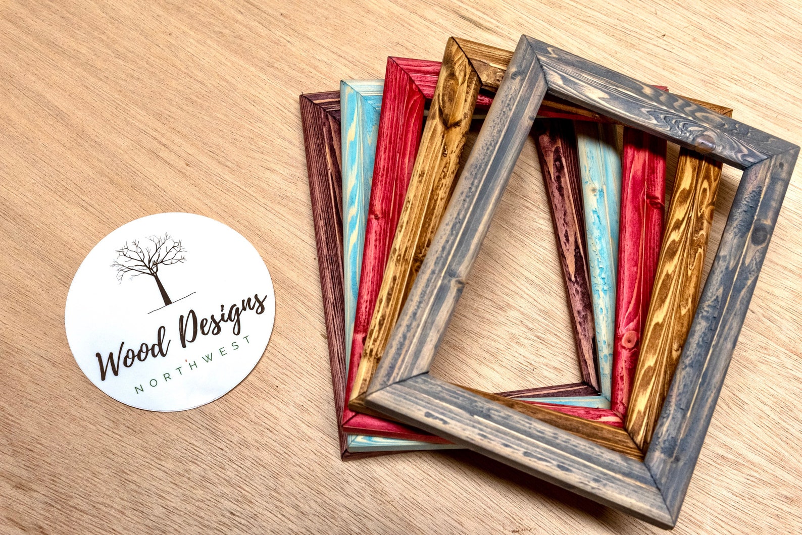 Handmade Rustic Wood Picture Frame: 7/8" Farmhouse Style - Etsy