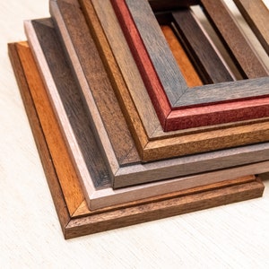 Two-tone Mahogany Wood Picture Frame, Custom Sizes - Etsy