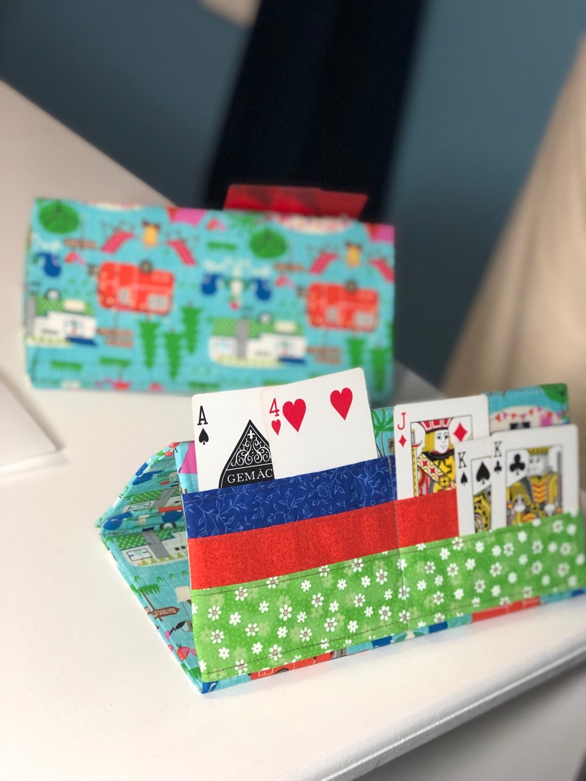 Fabric Card Game Organizer, Playing Card Holder - Etsy