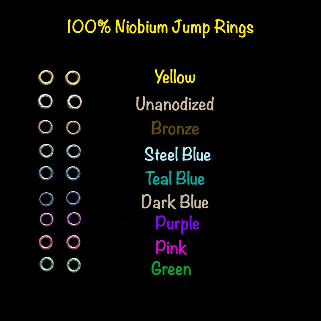 Niobium Jump Rings Are Handmade, Hand-anodized and Lightweight ...