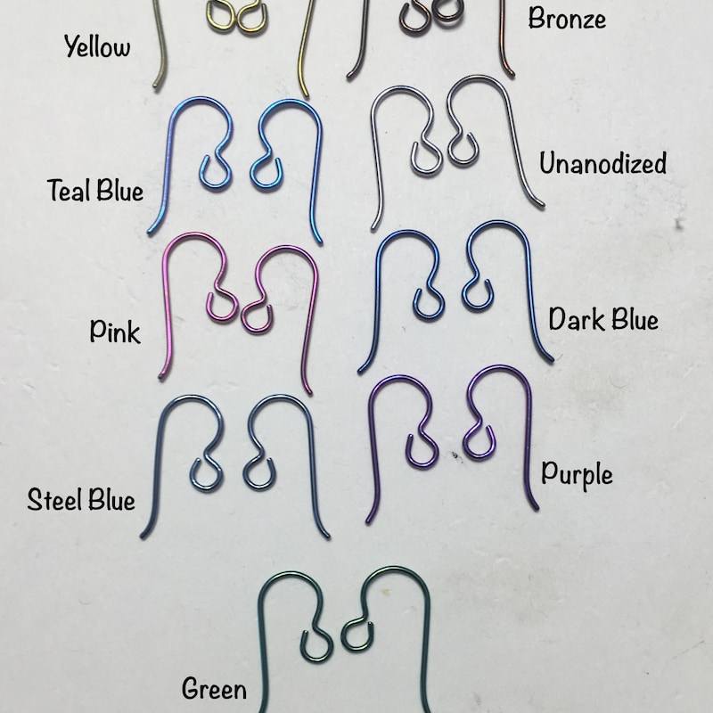 Niobium Ear Wire Earrings - Etsy UK