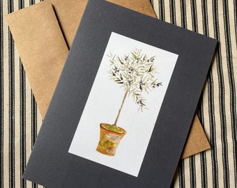 Olive Tree Card - Etsy