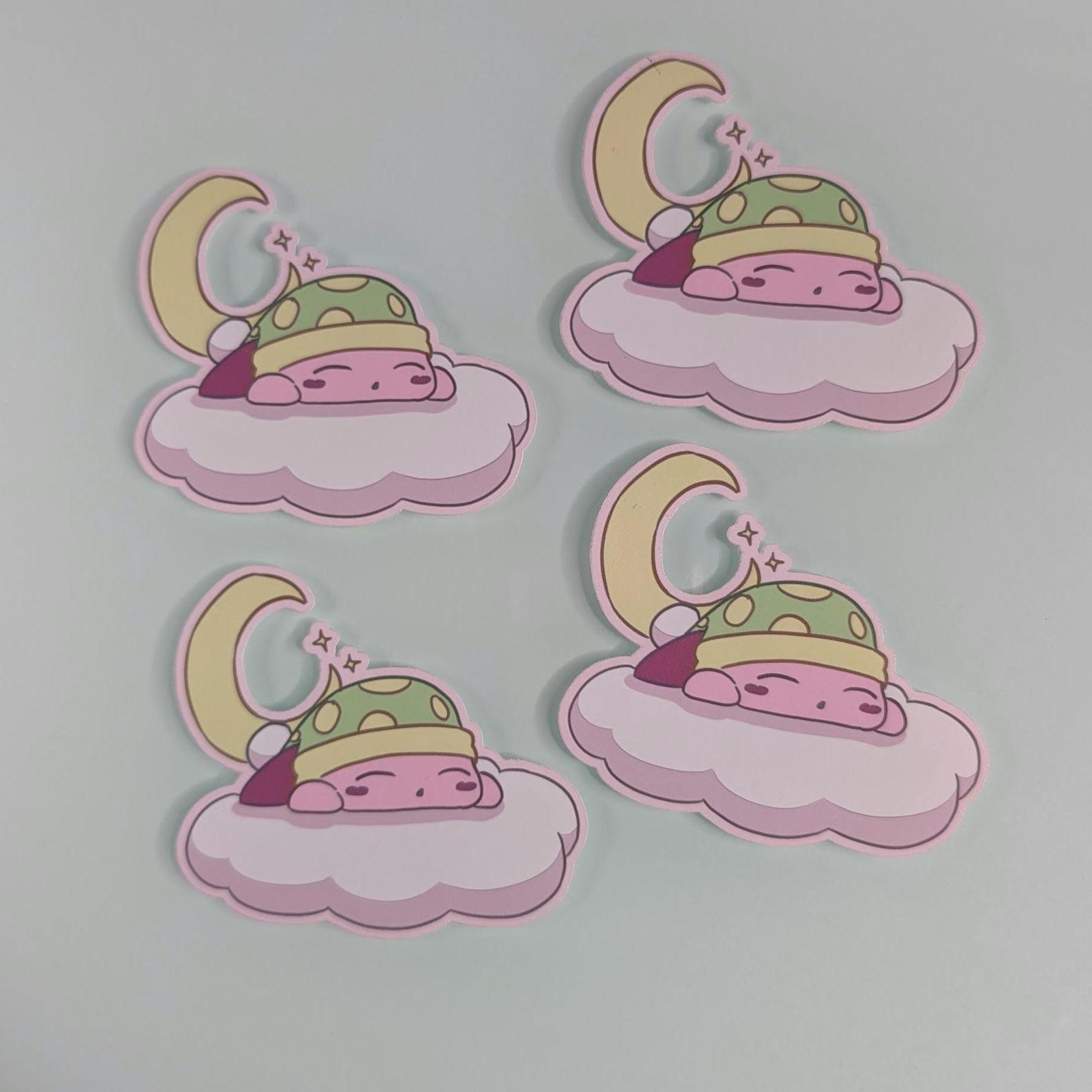 Kirby Poyo Sleeping Waterproof Glossy Vinyl Sticker - Etsy