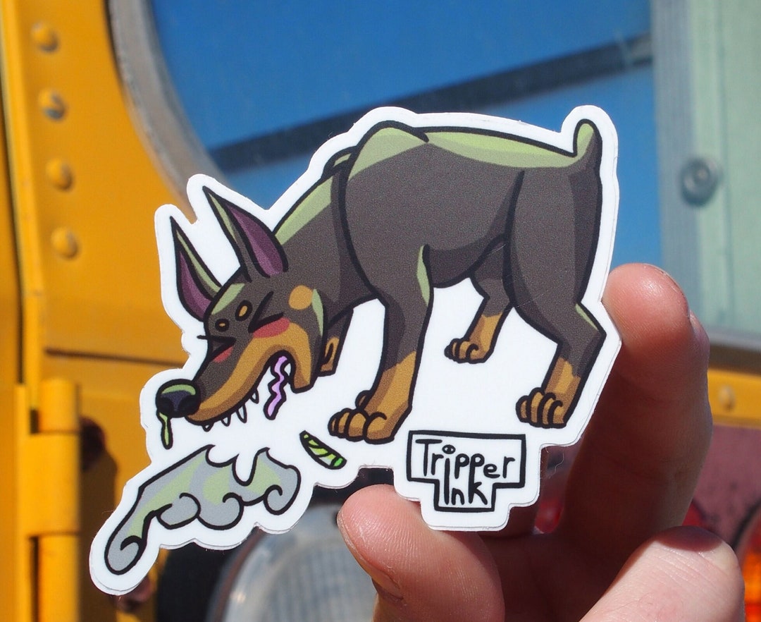 420 Doberman Vinyl Sticker Waterproof Sticker Marijuana Sticker ...
