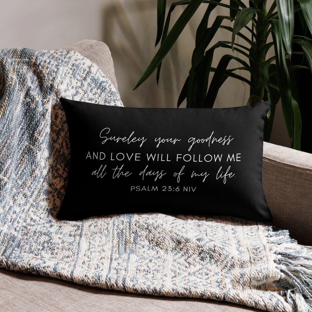 Christian Pillows Psalm 23:6 Christian Home Decor Accent - Etsy