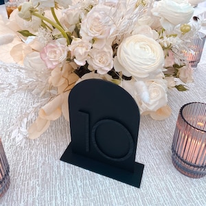 Black Arch Table Number, Luxury Wedding, Acrylic Wedding Decor, Laser ...