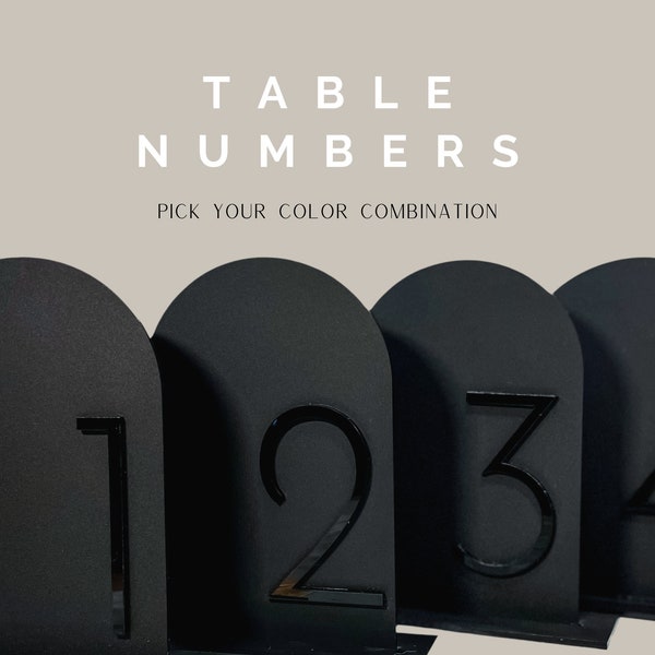 Black Table Numbers - Etsy