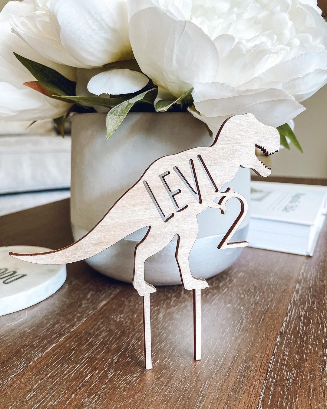 Dinosaur Cake Topper, Dino Theme Party, Personalized Cake Topper - Etsy
