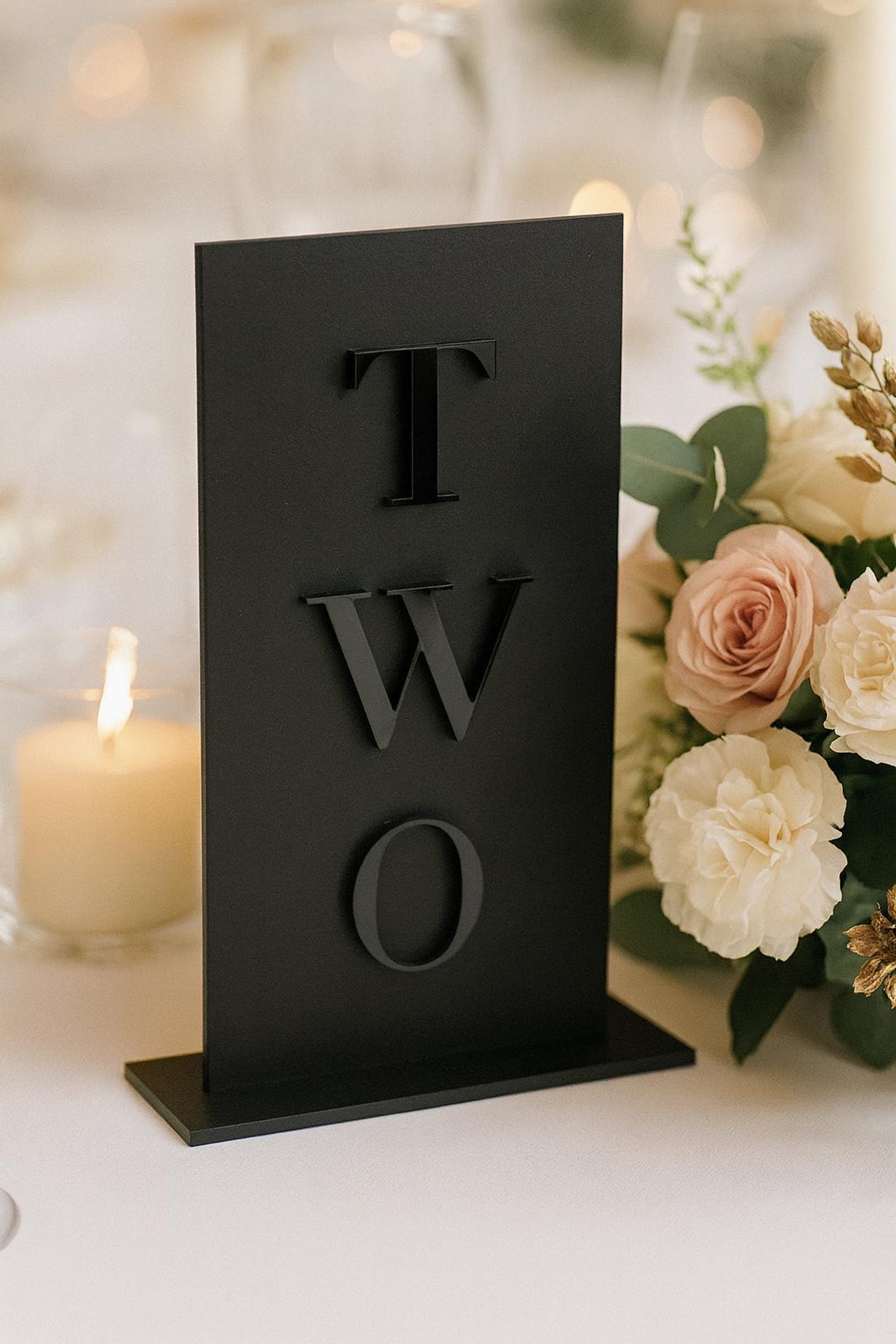 Matte Acrylic Table Number: Modern Wedding Reception Decor - Etsy