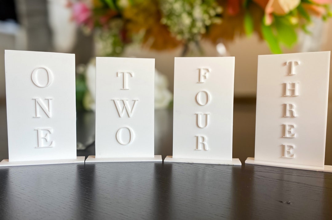 Matte Table Number, Table Number Name, Luxury Wedding, Acrylic Wedding ...