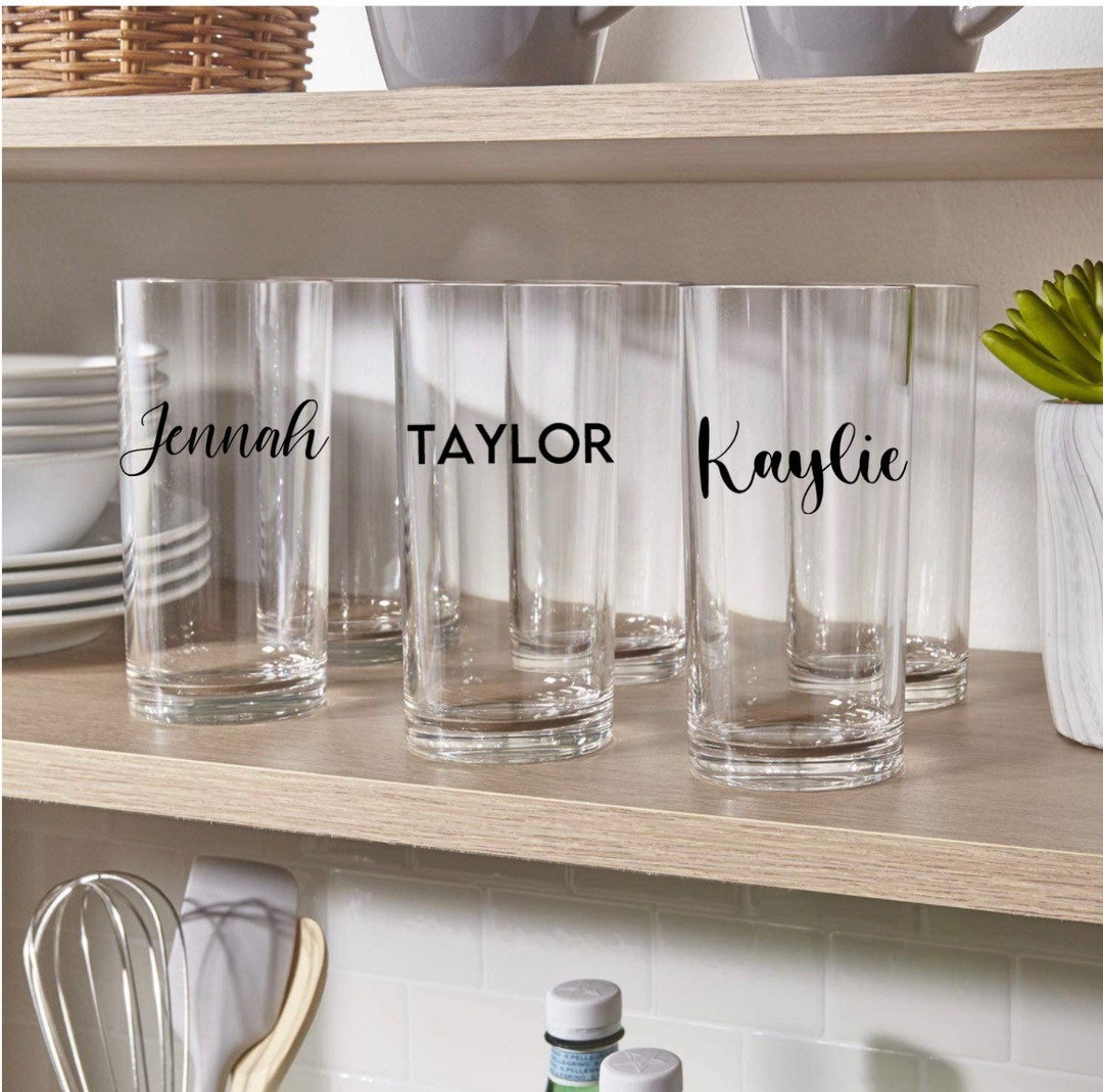 16oz Horizontal Personalized Acrylic Cup With Name Decal, Shatterproof ...