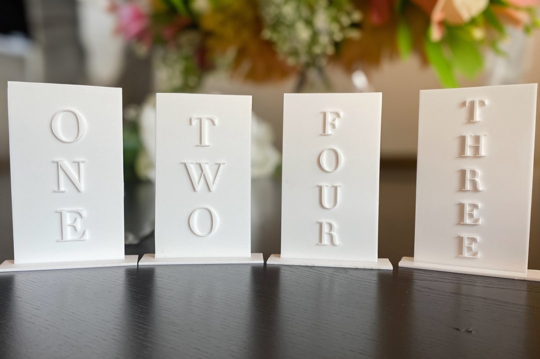 Matte Table Number, Table Number Name, Luxury Wedding, Acrylic Wedding ...