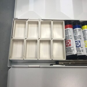 Artist Multi Use Metal Palette Paint Box, Tubes, Half/full Pan ,brushes ...