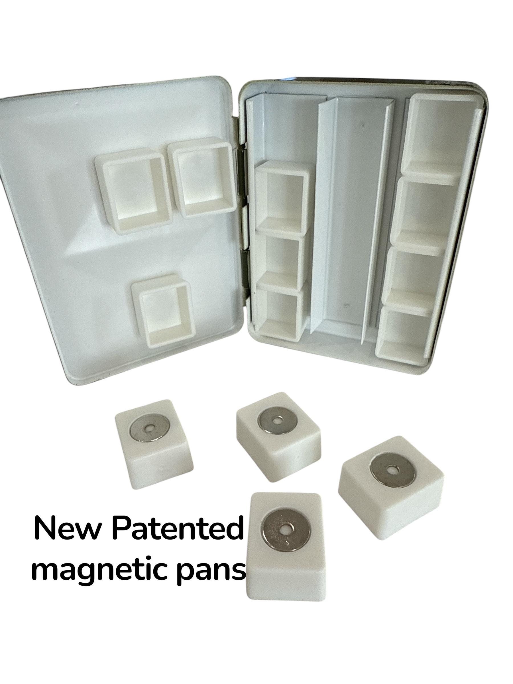 Artist Watercolor Paint Pans, Travel Refillable Magnetic Half Pans - Etsy