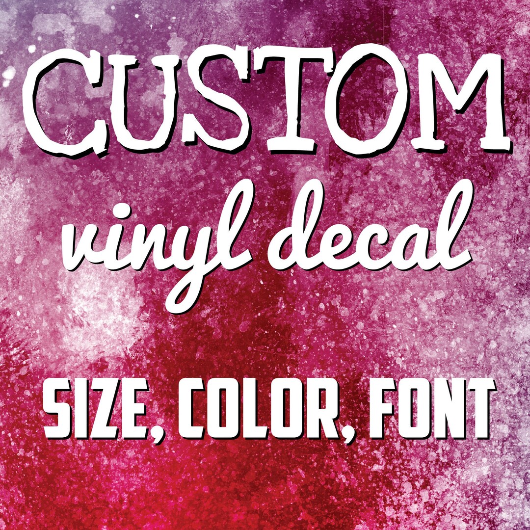 Custom Vinyl Name Decal - Etsy