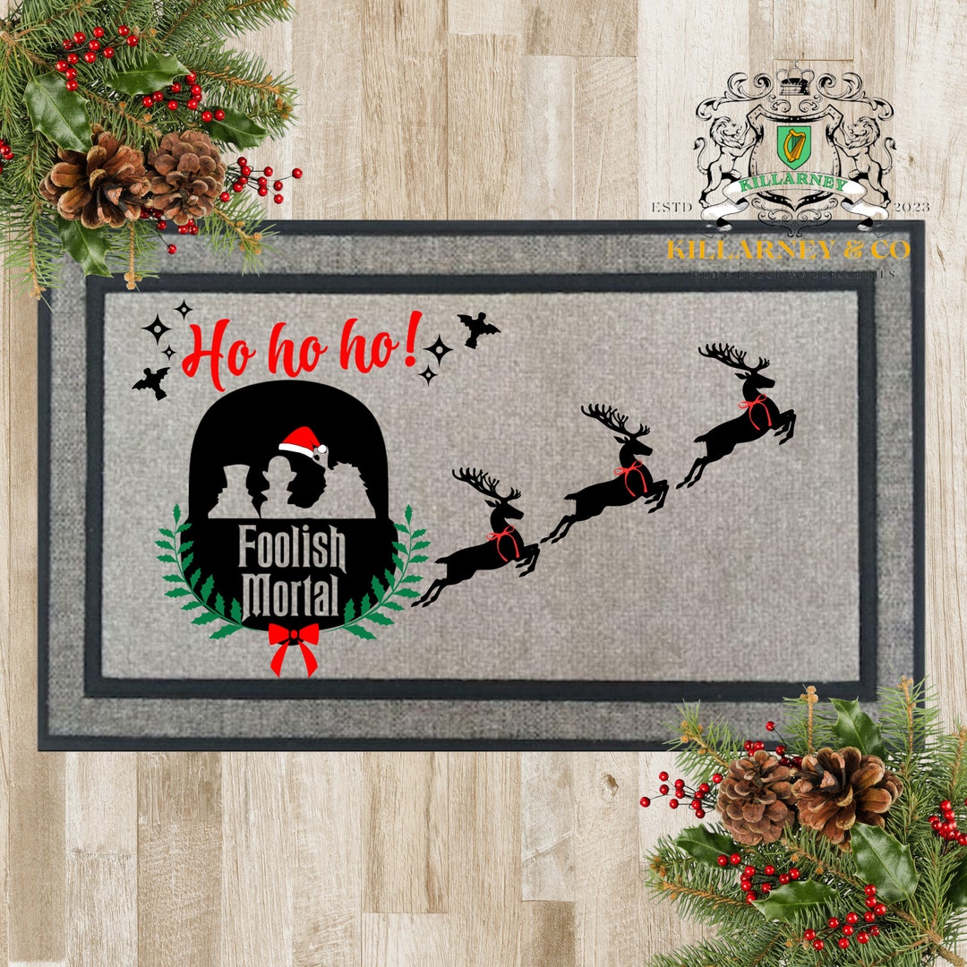 Haunted Mansion Christmas Doormat – Foolish Mortals Holiday Decor - Etsy