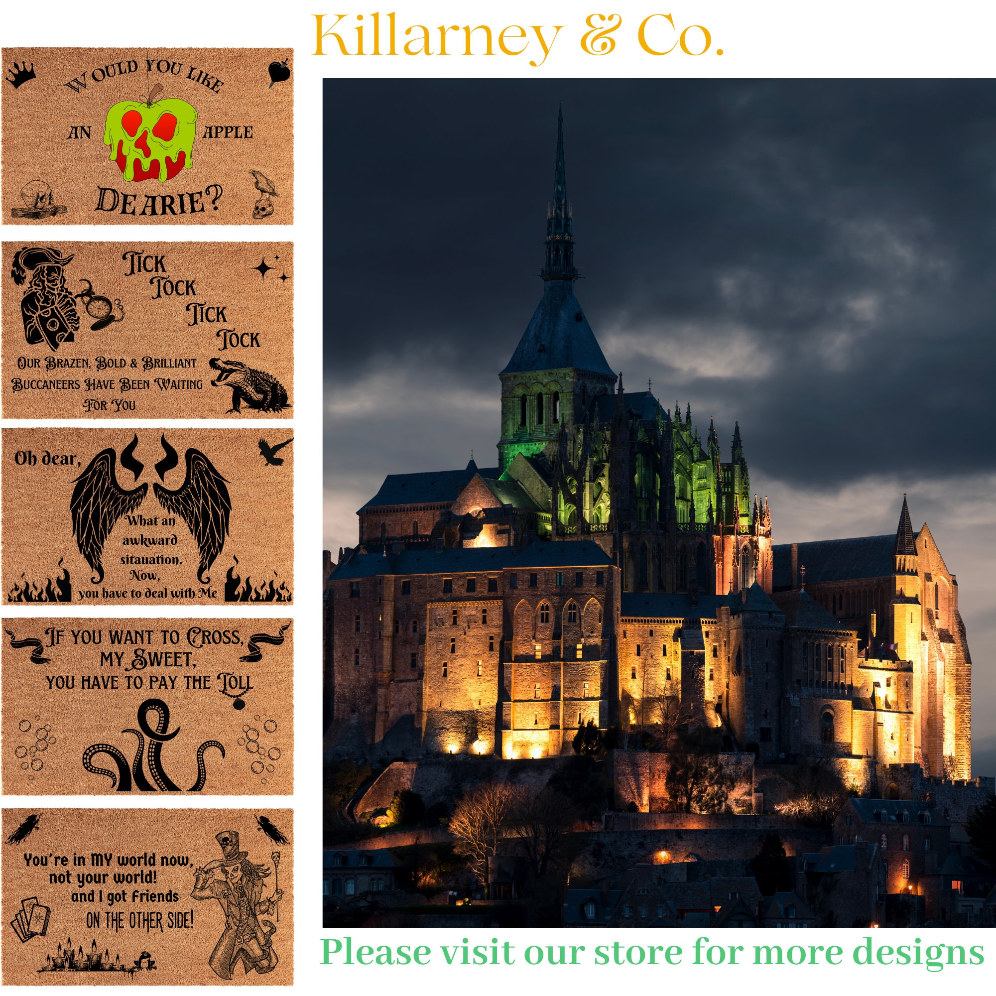 Maleficent Doormat, Evil Queen Decor, Disney Villains Mat, Halloween ...