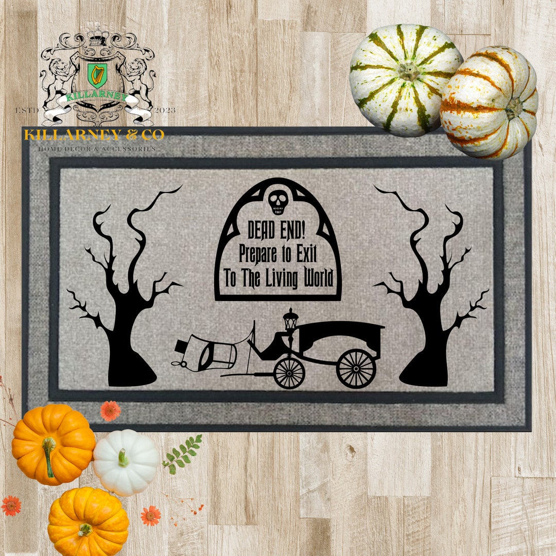 Haunted Mansion Doormat Dead End Hearse Halloween Mat Hat - Etsy