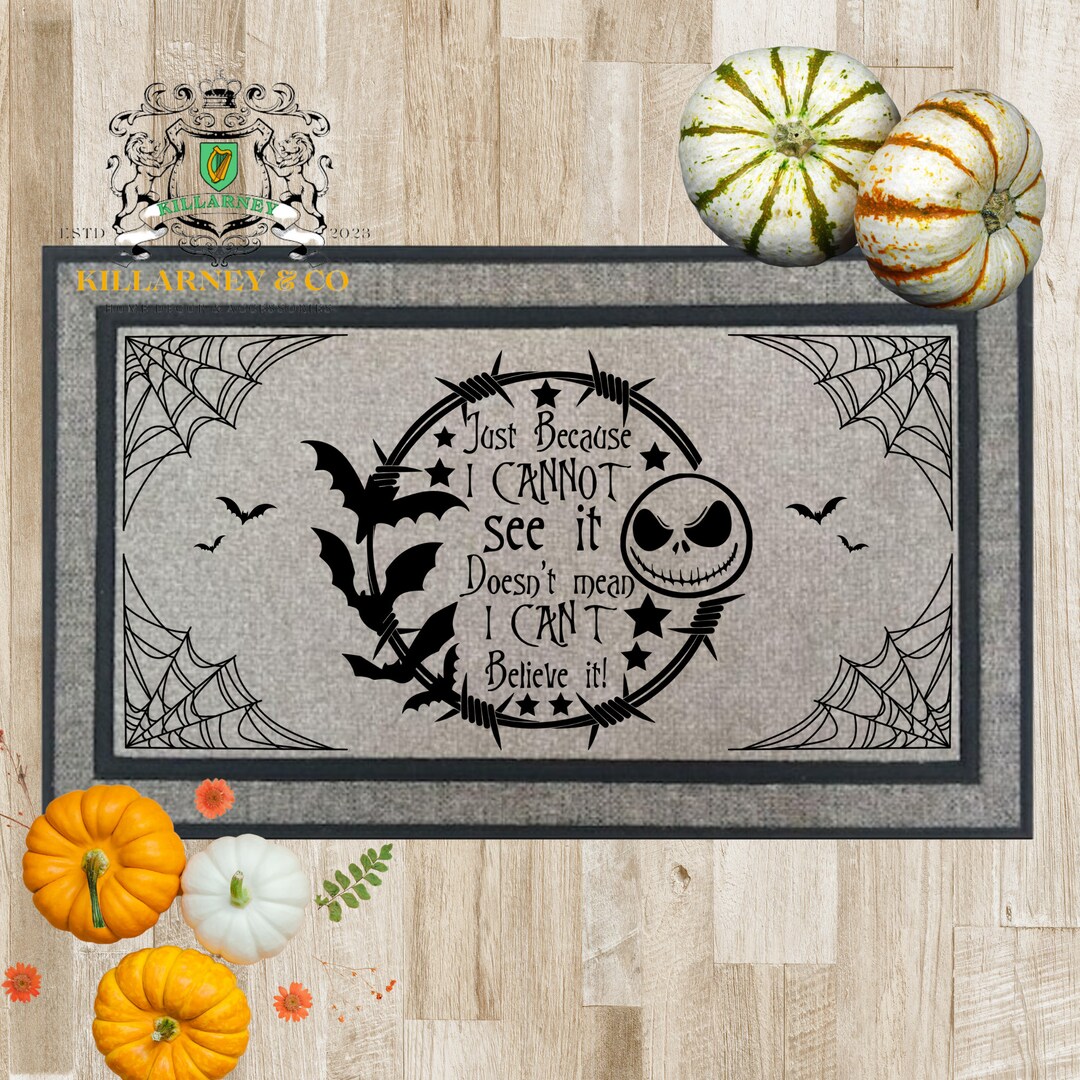 Jack Skellington Doormat, Nightmare Before Christmas Decor, Halloween ...