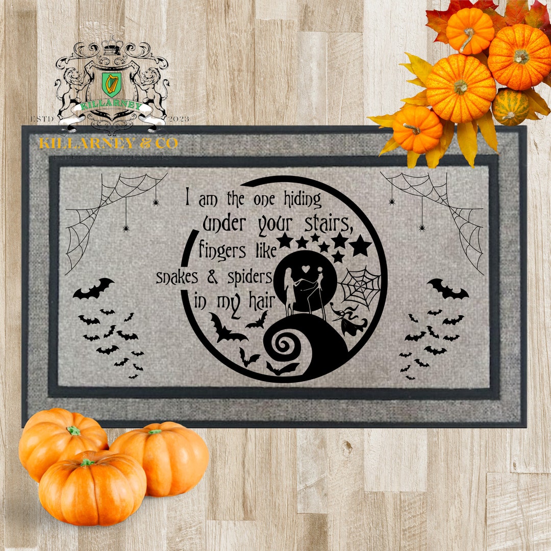 Jack and Sally Doormat, Hiding Under Stairs, Jack Skellington ...