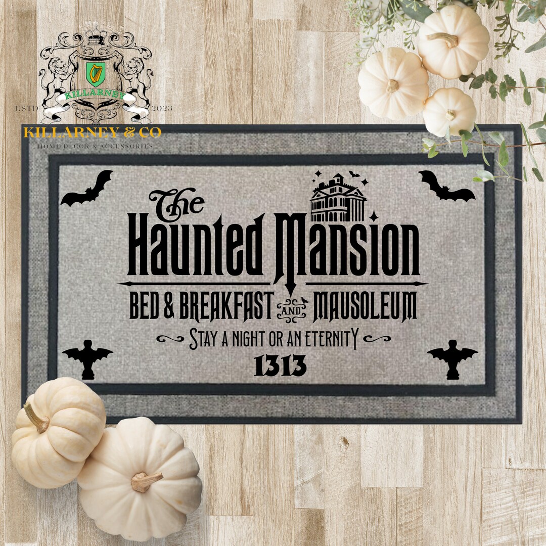 Haunted Mansion Doormat, Welcome Foolish Mortals, UV Printed - Etsy