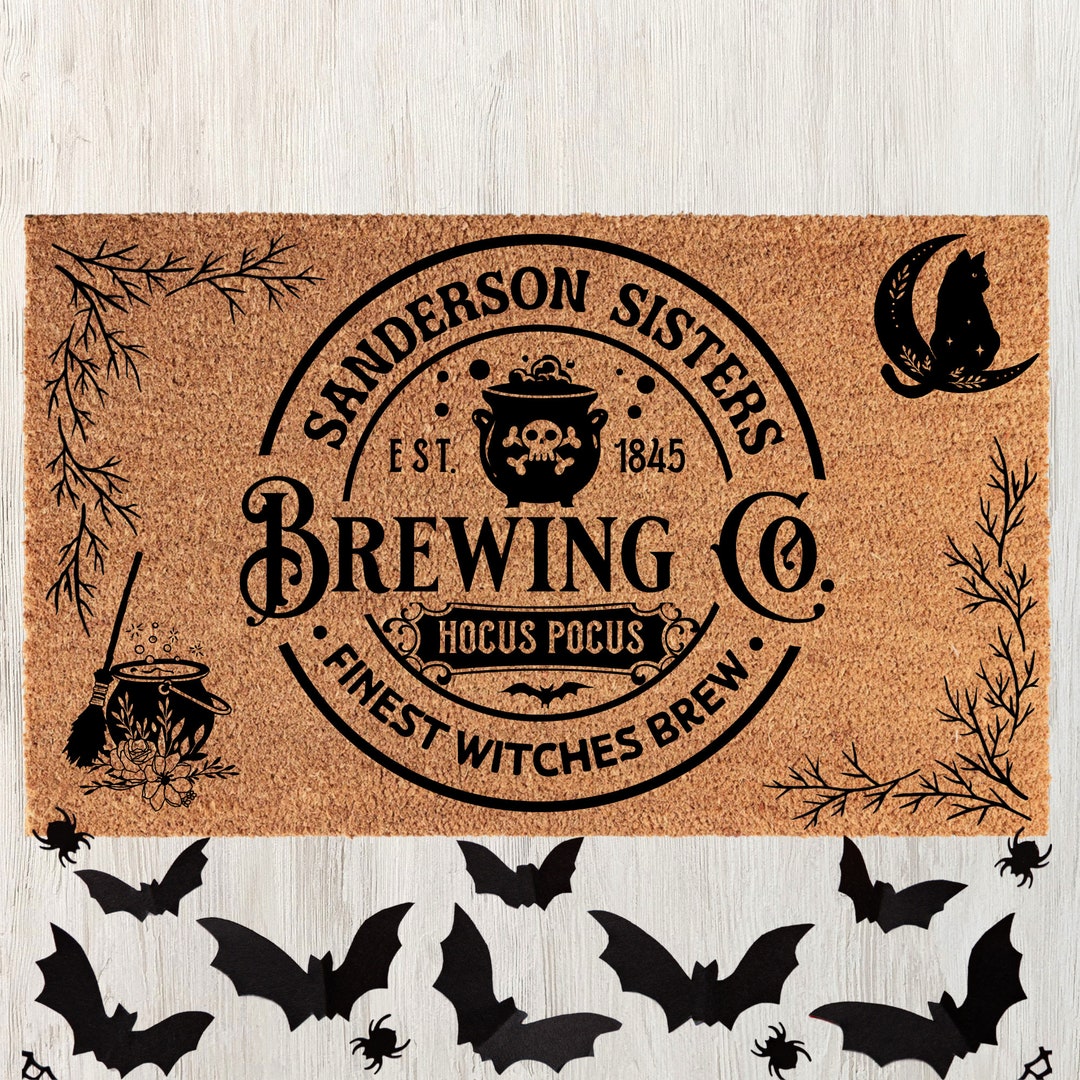 Sanderson Sisters Brewing Mat, Hocus Pocus Door Mat, Halloween Doormat ...