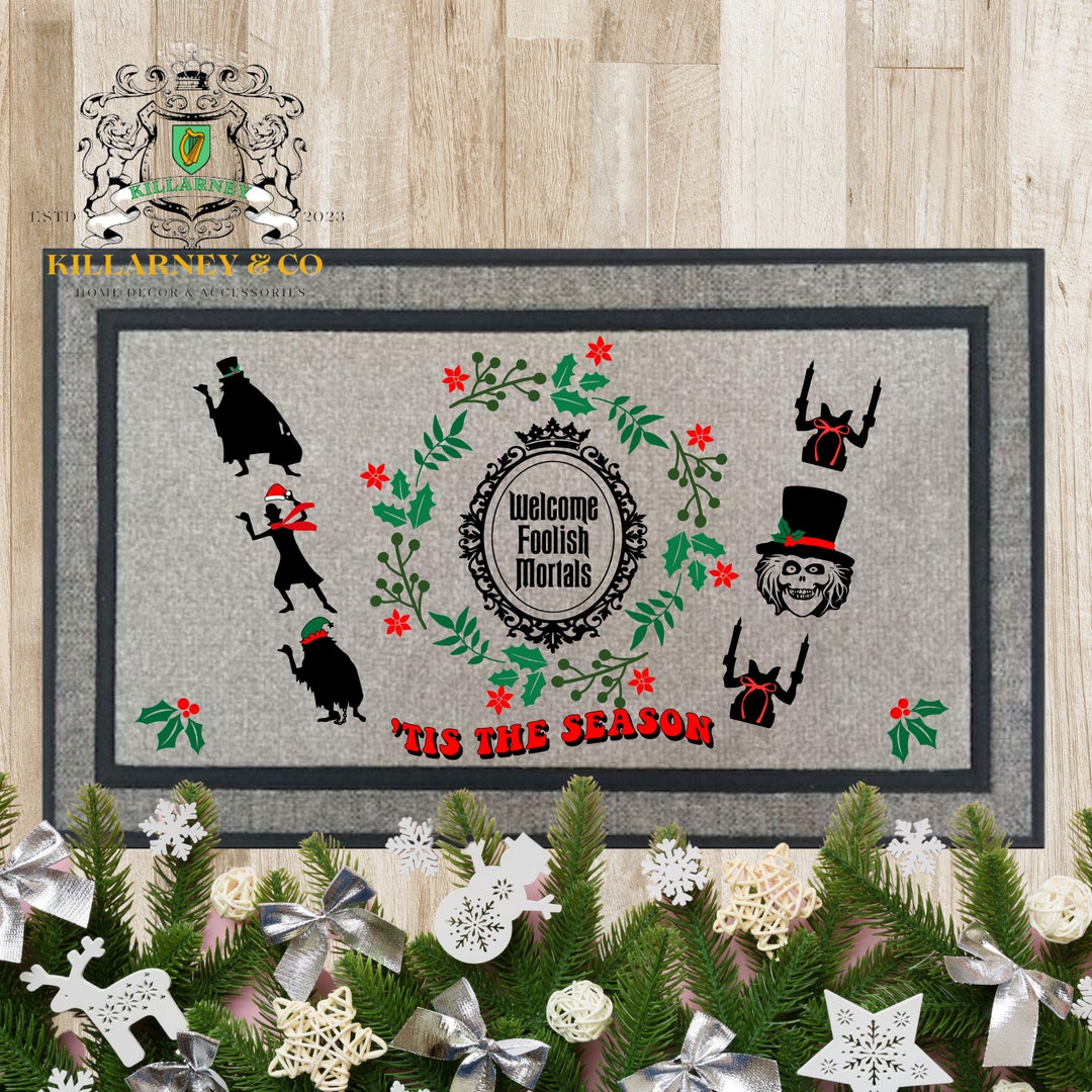 Haunted Mansion Christmas Doormat – Welcome Foolish Mortals, Indoor ...