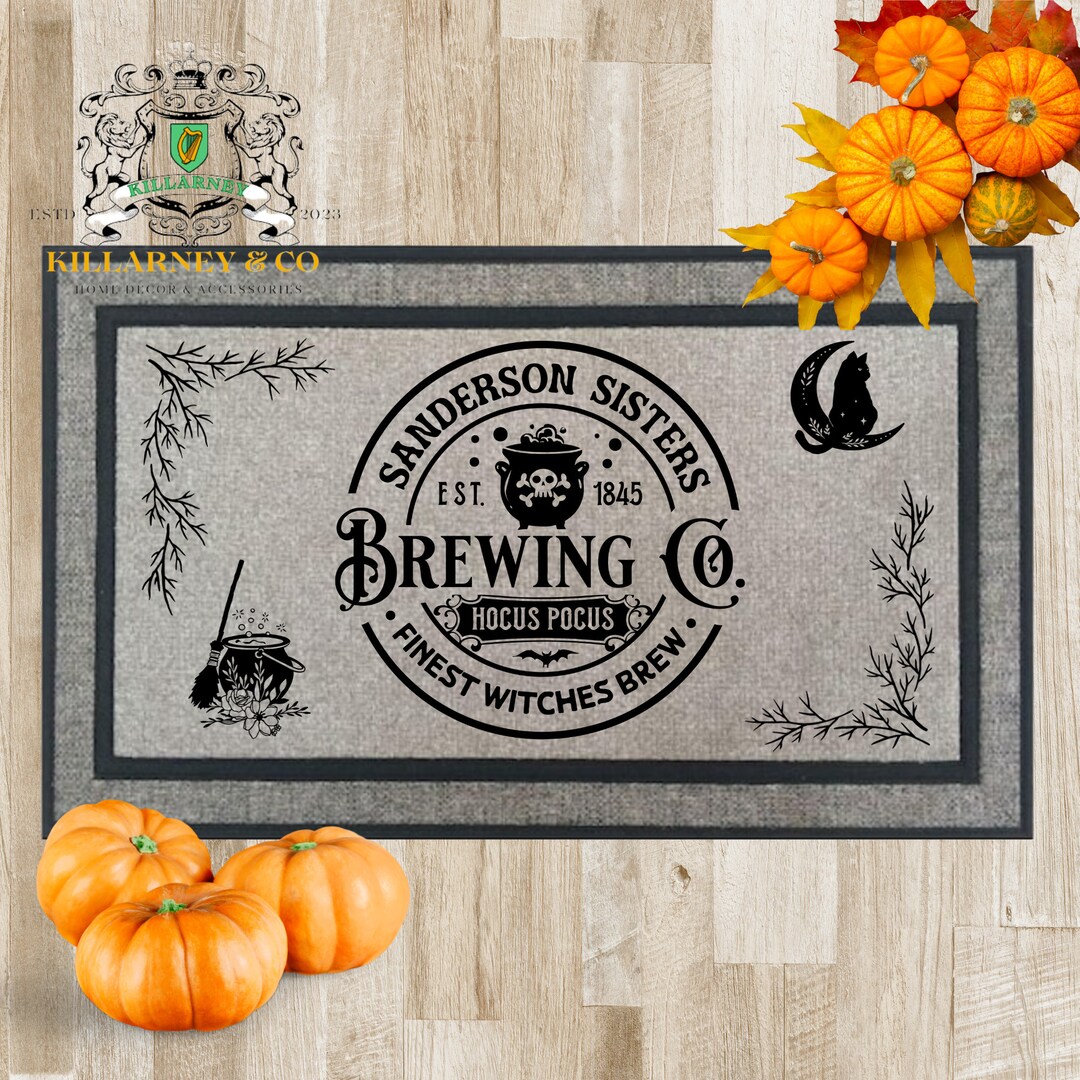 Sanderson Sisters Brewing Mat, Hocus Pocus Door Mat, Halloween Doormat ...