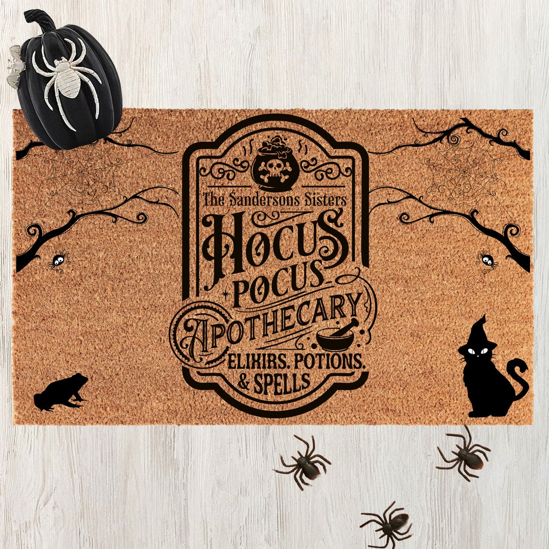 Sanderson Sisters Apothecary Mat, Hocus Pocus Mat, Halloween Doormat ...