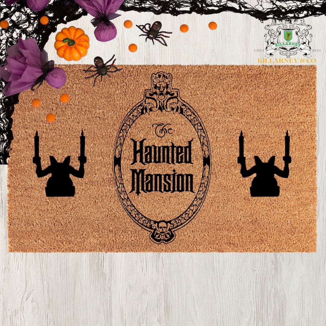 The Haunted Mansion Doormat, Gargoyle Mat, Disney Haunted Mansion Decor ...