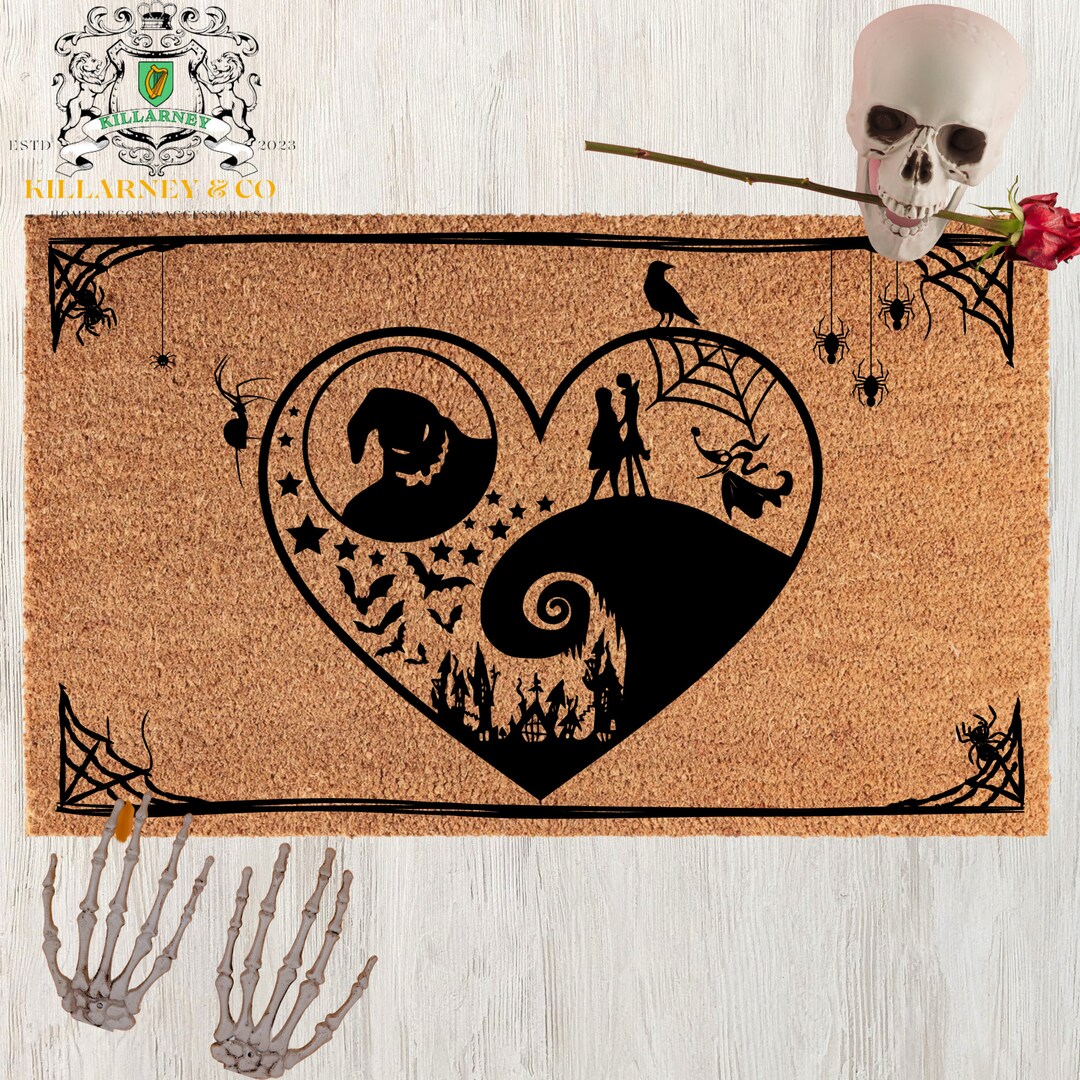 Oogie Boogie, Jack and Sally Doormat, Halloween Doormat, Disney Decor ...