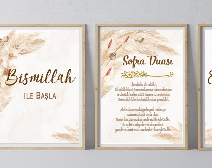 Sofra Duasi Cay Marmor Poster Set - Etsy.de